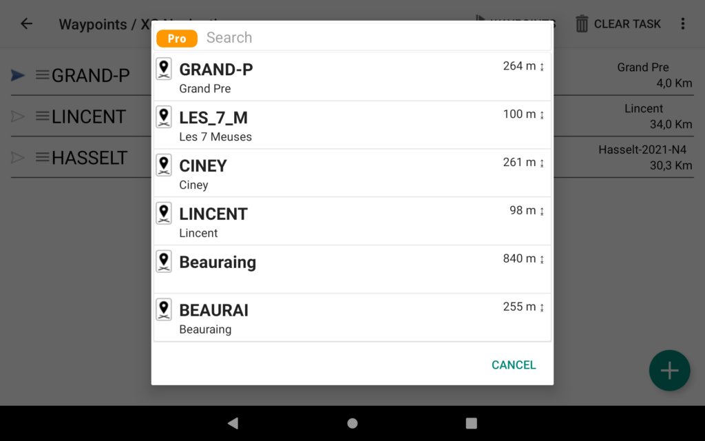 Menu Navigation - XCTrack Pro manual - AIR³ - Full details & description